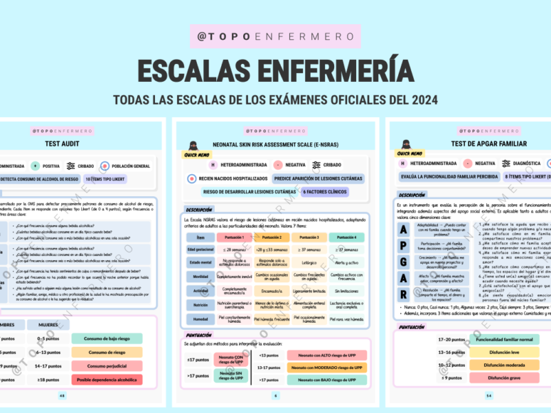 Escalas Enfermería PDF | Topo Enfermero